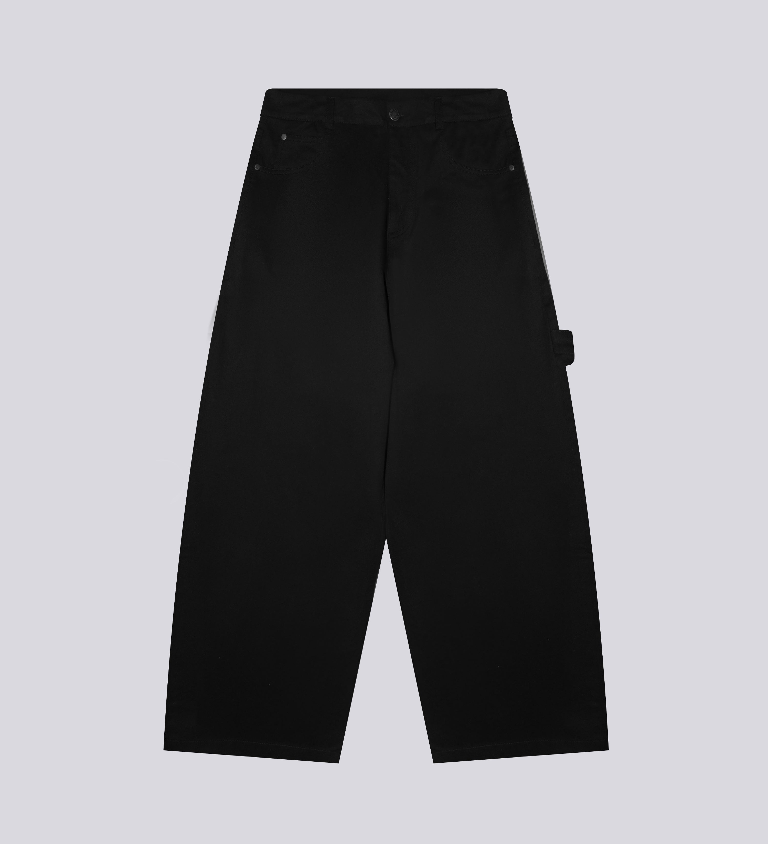 CRTV DEPT. SET BAGGY CANVAS PANTS – Black – STREETAN®